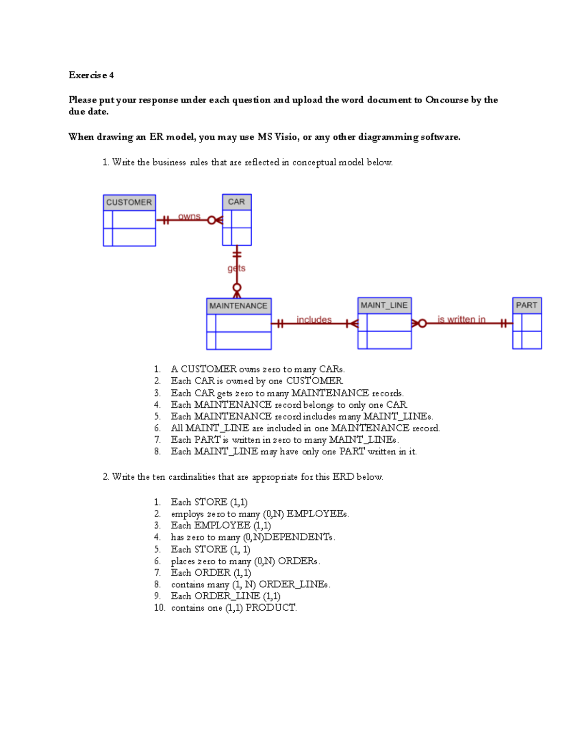 ERexample 1 - Summary Computer Science - Exercise 4 Please put your ...