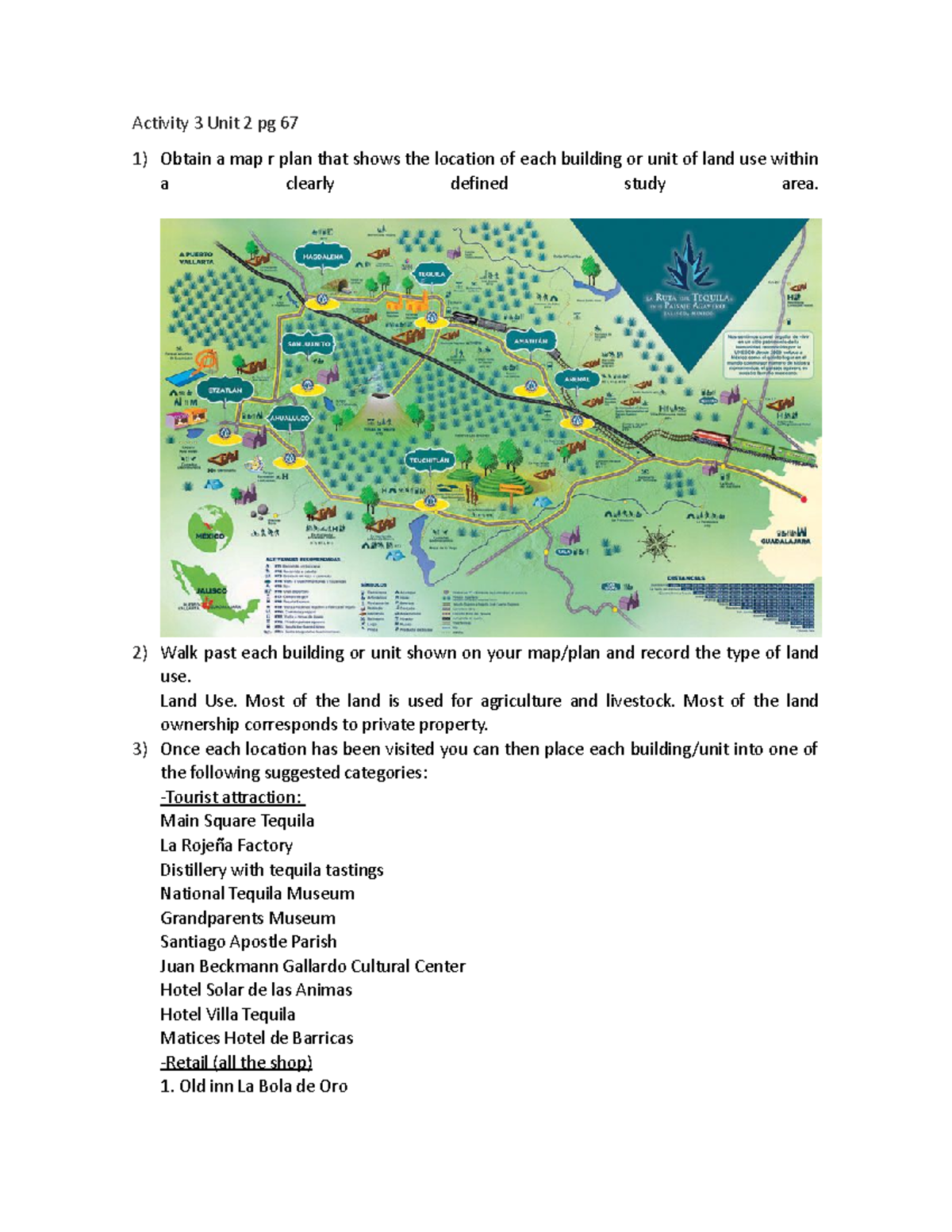 Activity 3 Unit 2 pg 67 - XDD - Activity 3 Unit 2 pg 67 1) Obtain a map ...