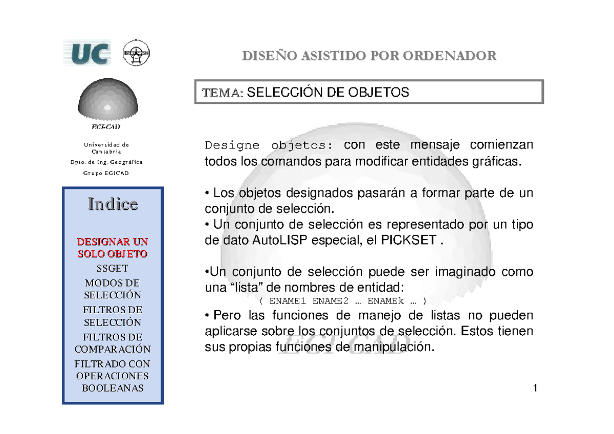 Ssget Seleccion Diapositivas - DISEÑO ASISTIDO POR ORDENADOR DISEÑO ...