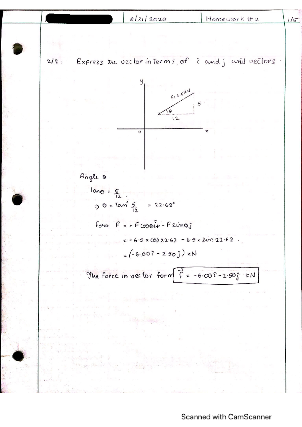 Homework #2 for statics - ENGR 2301 - Studocu