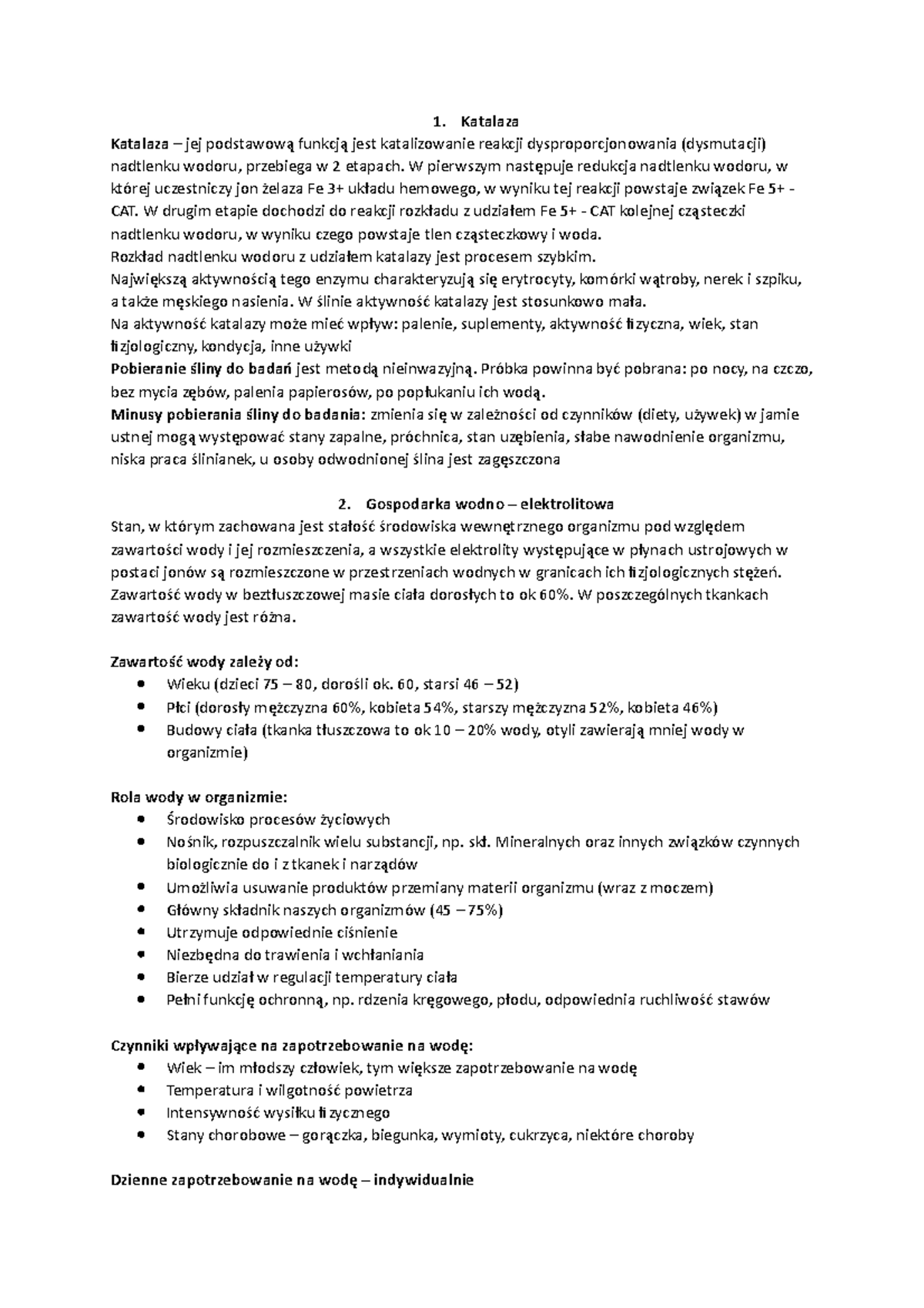 Kolos-3-żywienie - Inne - Katalaza Katalaza – jej podstawową funkcją ...