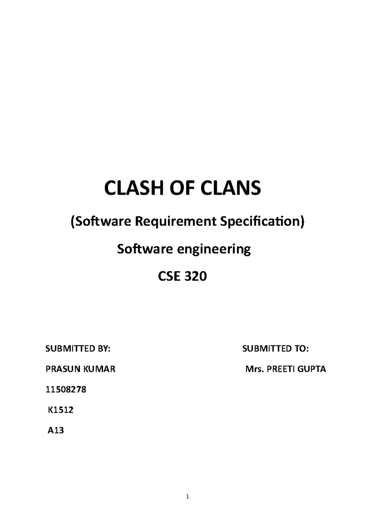COC - software requirement specification srs - CLASH OF CLANS (Software ...