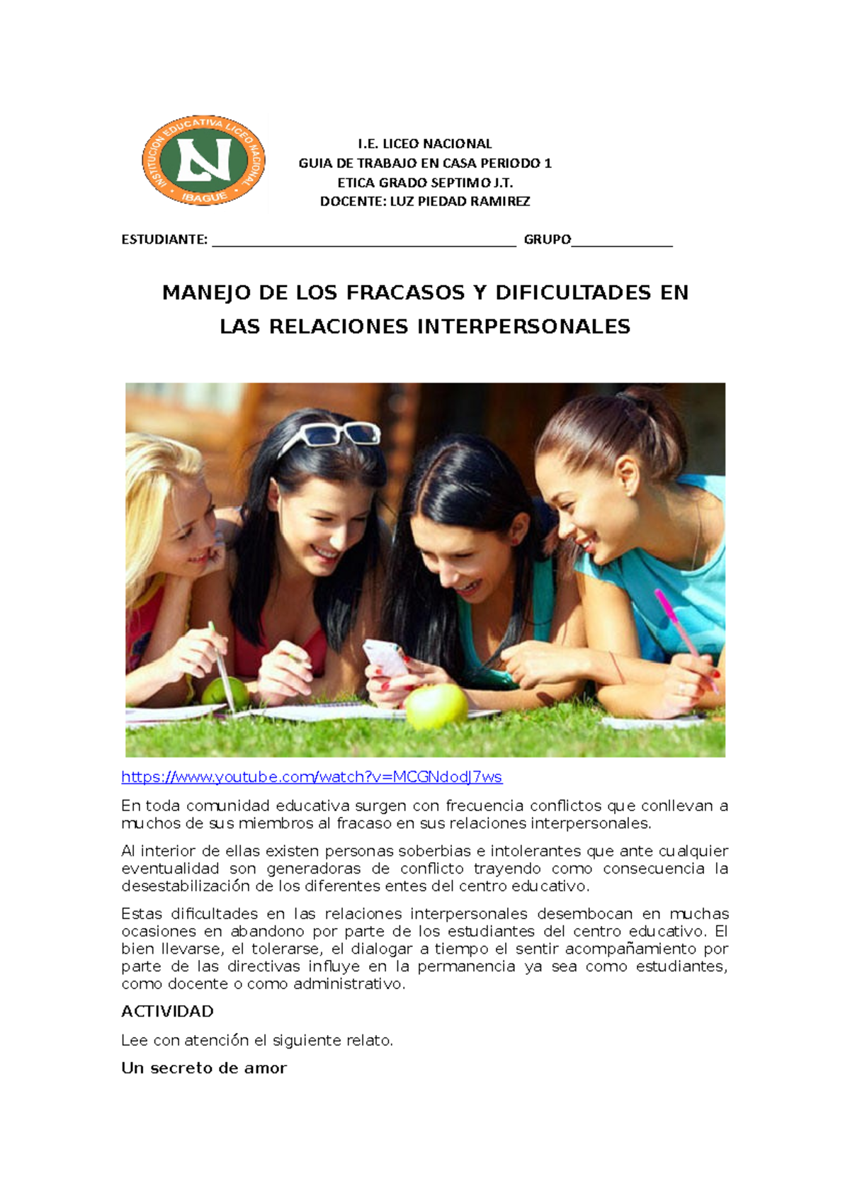 4. Fracasos Y Dificultades EN LAS Relaciones Interpersonales - I. LICEO ...