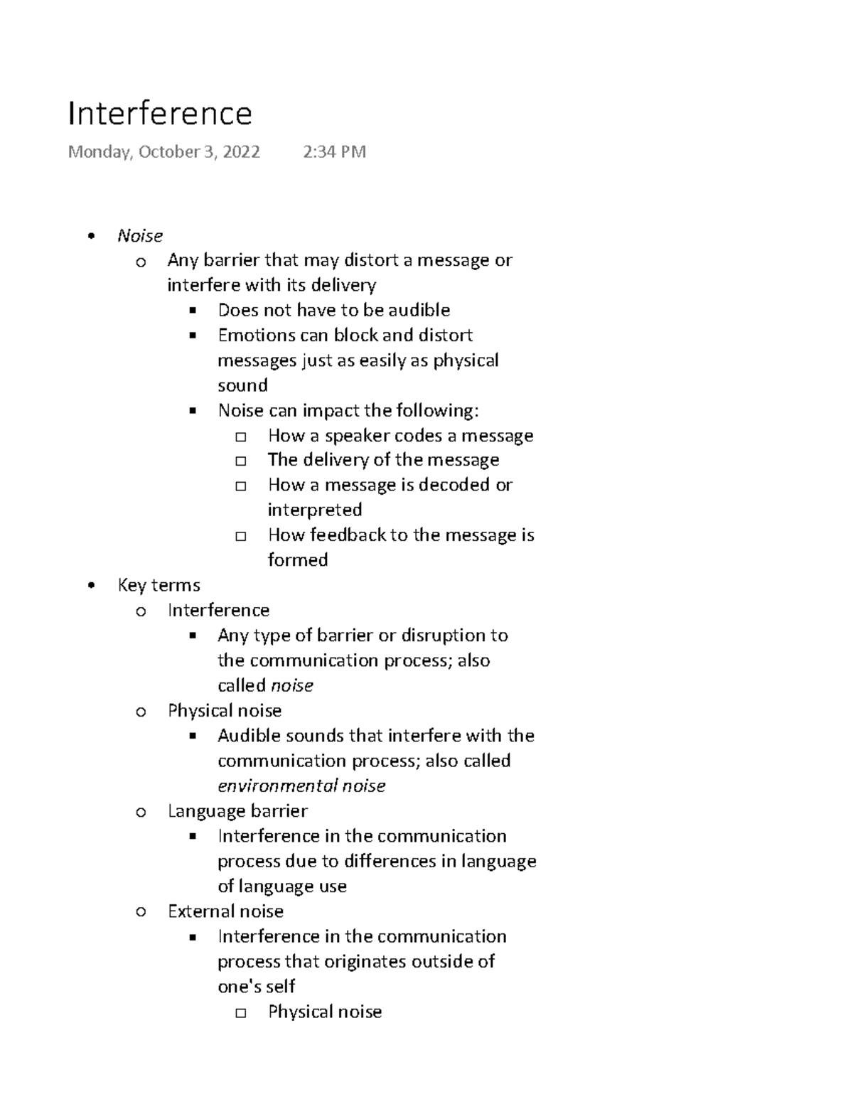 Interference - Intellipath lesson - Noise Any barrier that may distort ...
