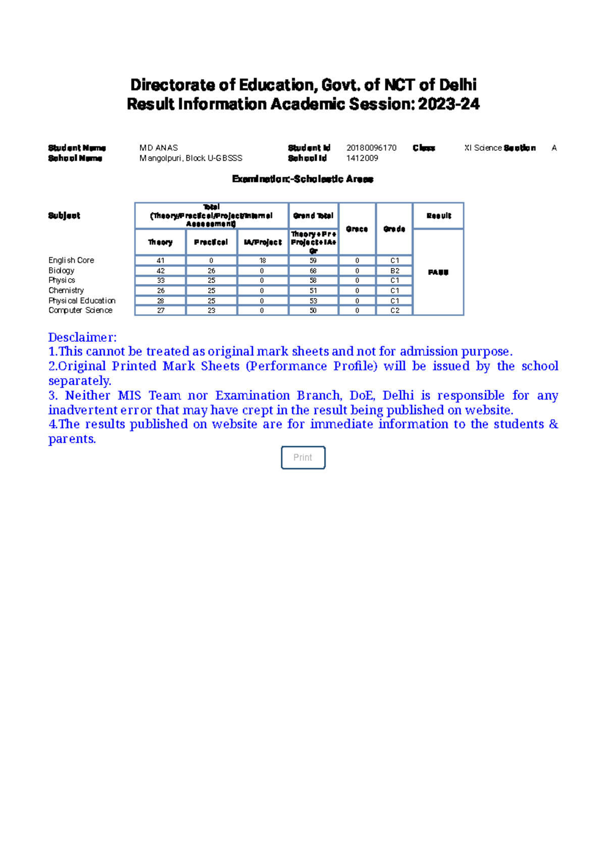 Edustud.nic - School - Directorate of Education, Govt. of NCT of Delhi ...