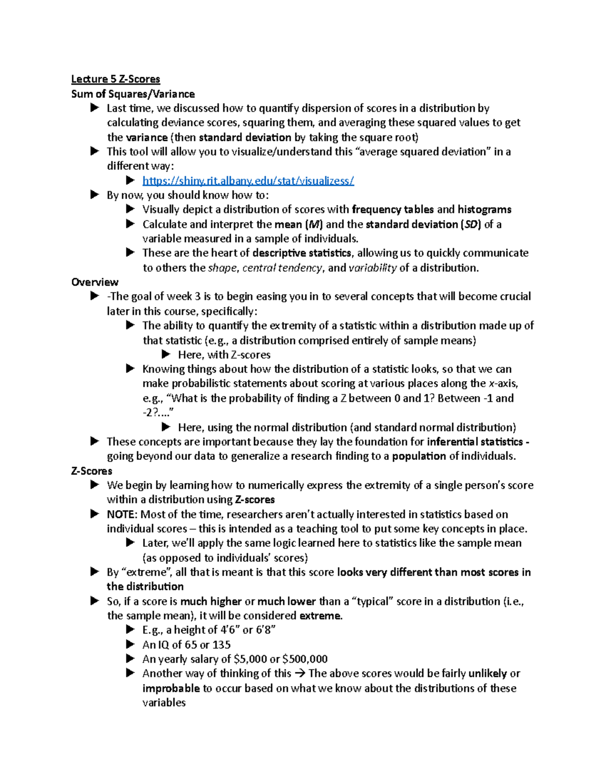 Stats IN Psych #5 - Notes, practice and examples - Lecture 5 Z-Scores ...
