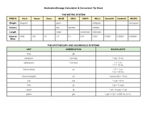 Medication Calculation Answer Key - Study Guide Practice Med Cal Test ...