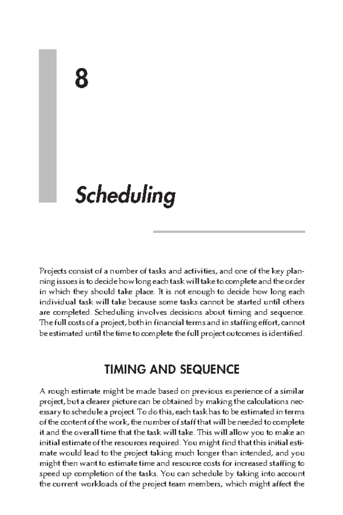 Chapter 8 Managing Projects in Human Resources, Training and ...