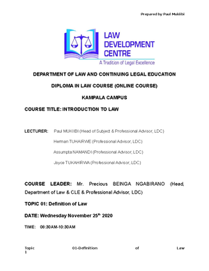 Civil Procedure in Uganda Law - LDC kampala - LAW DEVELOPMENT CENTRE ...