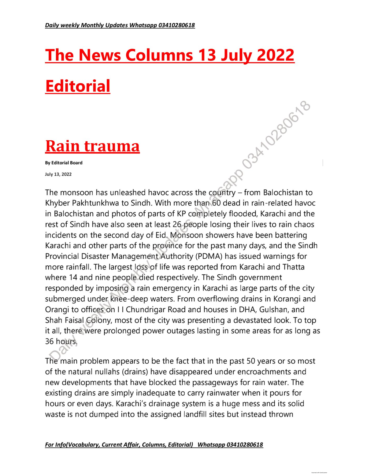 July 13 The News Editorial And Opinion - History of English Literature ...