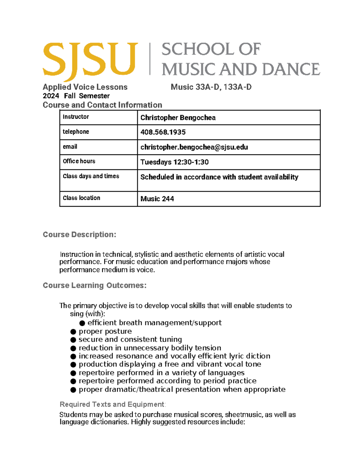 Christopher Bengochea, Fall 2024 Applied Voice - Applied Voice Lessons ...