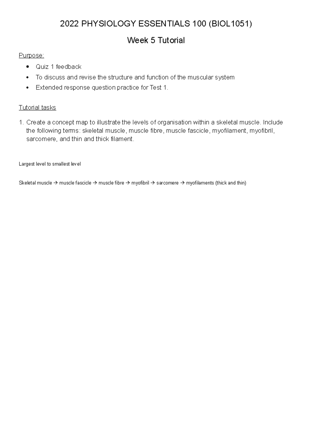 2022 Muscular system tutorial - 2022 PHYSIOLOGY ESSENTIALS 100 ...