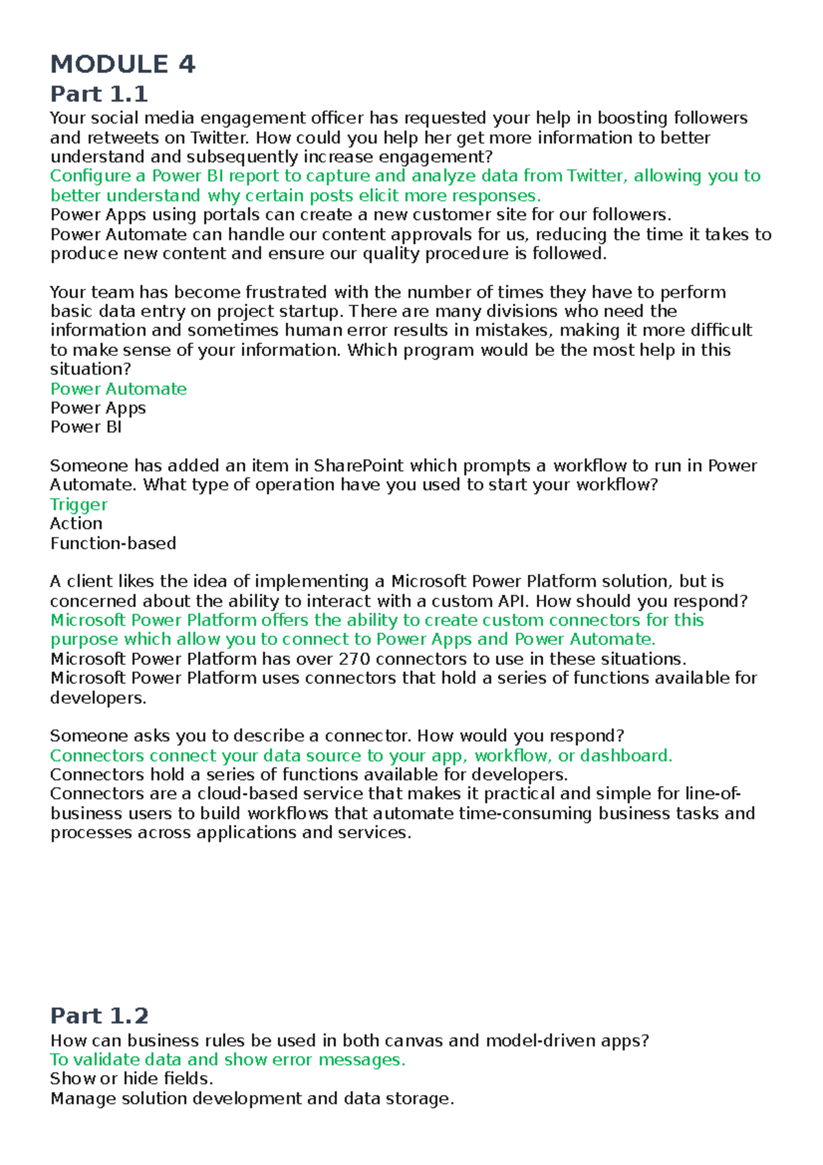 Module 4 - Answers in english - MODULE 4 Part 1. Your social media ...