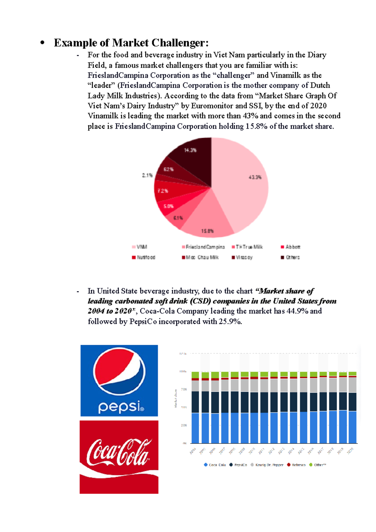 Ex and Role of Market Challenger - Example of Market Challenger: For ...