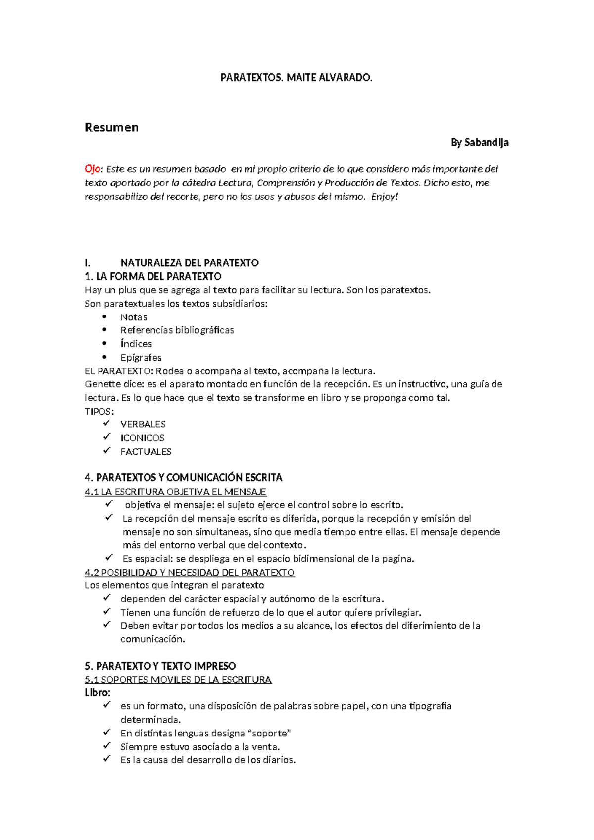 Paratextos-resumen - Resumen del libro "Paratexto" de maite alvarado ...