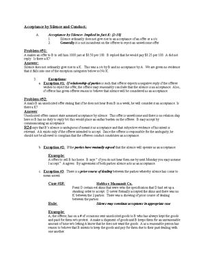 Contract Law Outline - 2 - MUST ALL OF THE CONSIDERATION BE VALID? Rule ...
