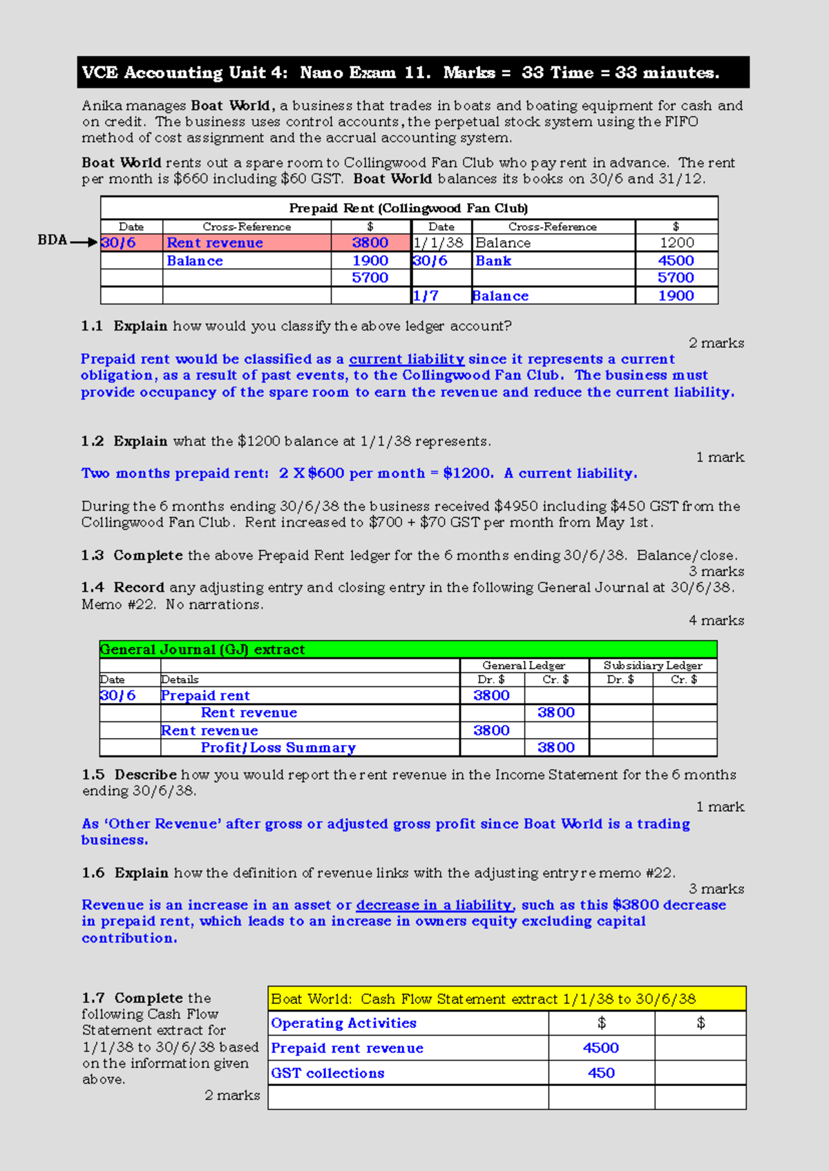 Macrob exam 11 solutions - Nano SAC 9 1 Unit 4 VCE Accounting Unit 4 ...