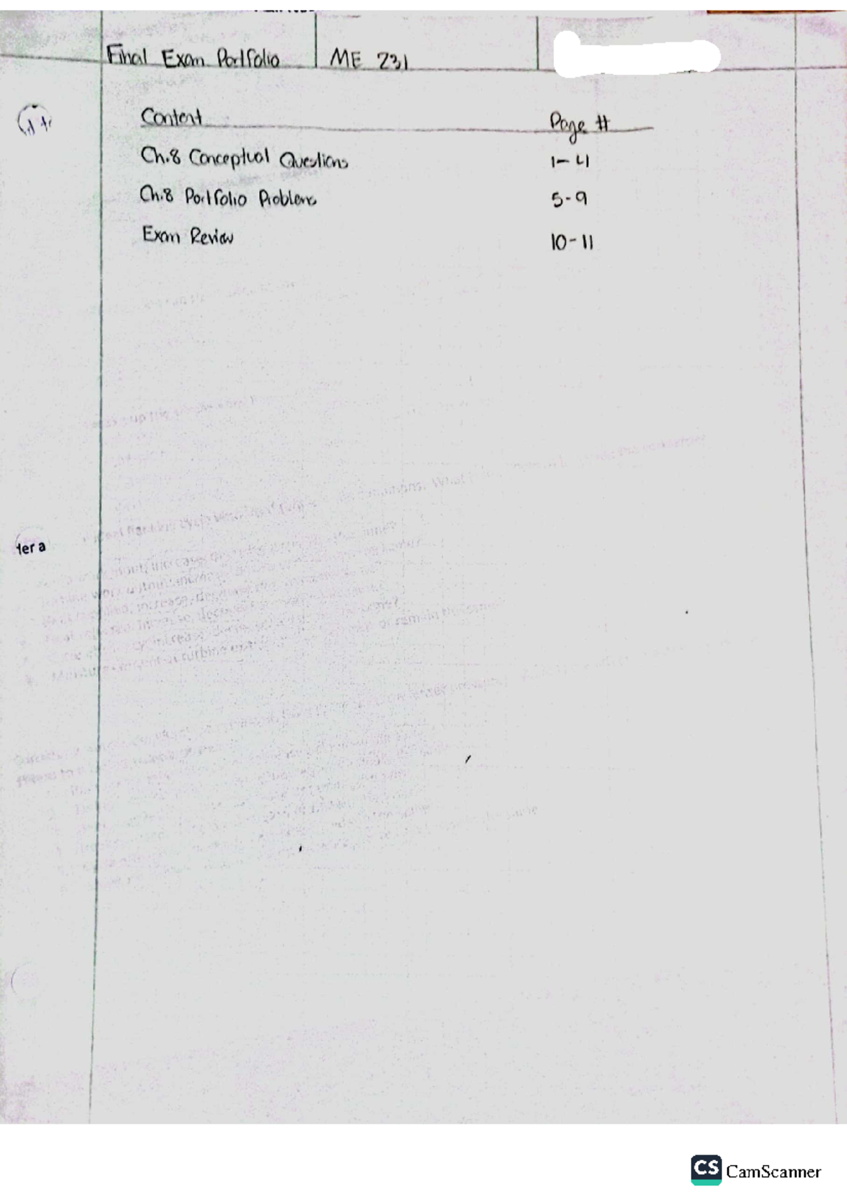 Final Exam Portfolio - M E 231 - Studocu