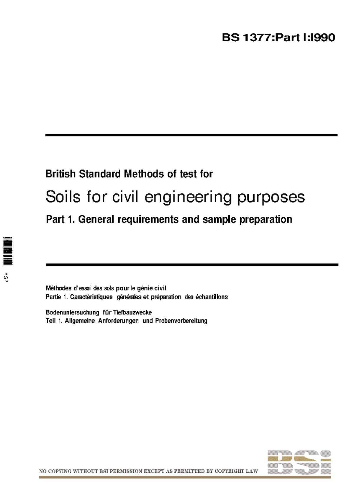 BS 1377-Part 1-90 - BS 1377-Part 1-90 - BS 1377:Part l:l British ...