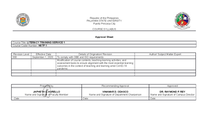 Lesson 1 - The NSTP Law - Self awareness - Literacy Training Service 1 ...