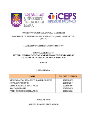 CHRA - report chra - ENV 652 MANAGEMENT OF HAZARDOUS SUBSTANCES ...