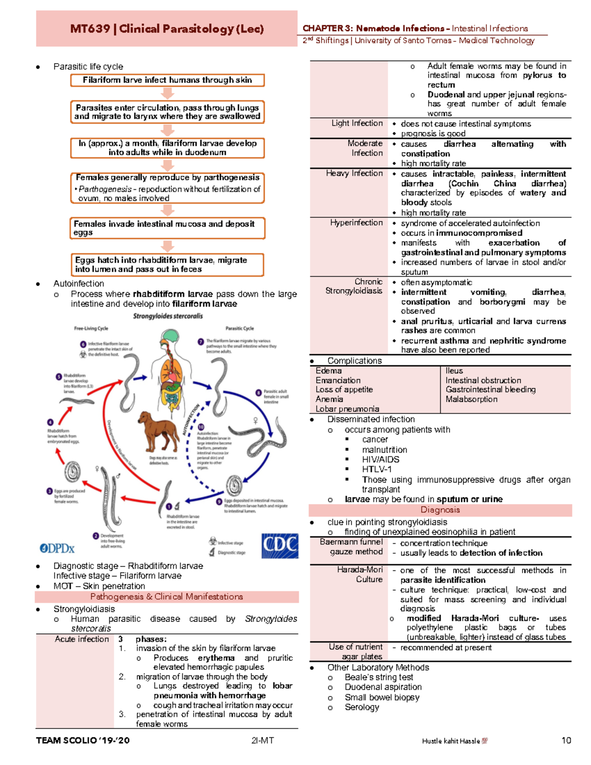 PARA Lec 3 Nematode Infections - Intestinal Nematodes (Arial)-10-12 ...