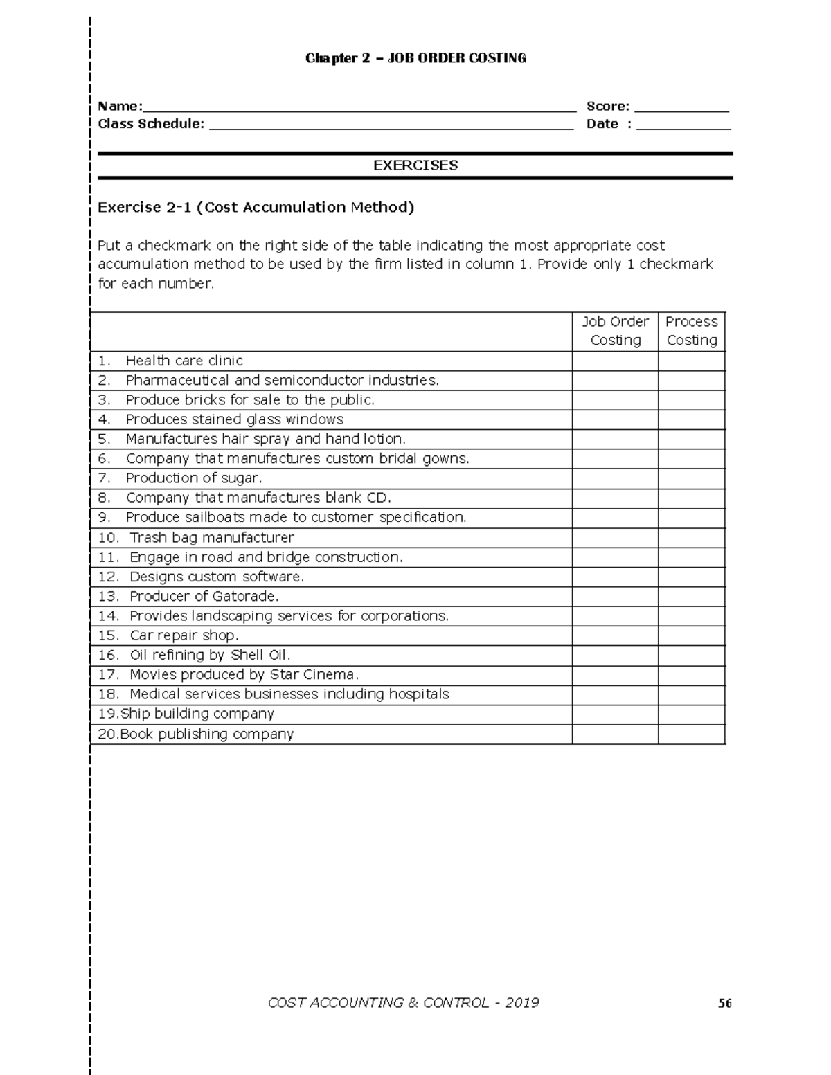 Ch2 -JOC-Exercises - Ch2 -JOC-Exercises - Name