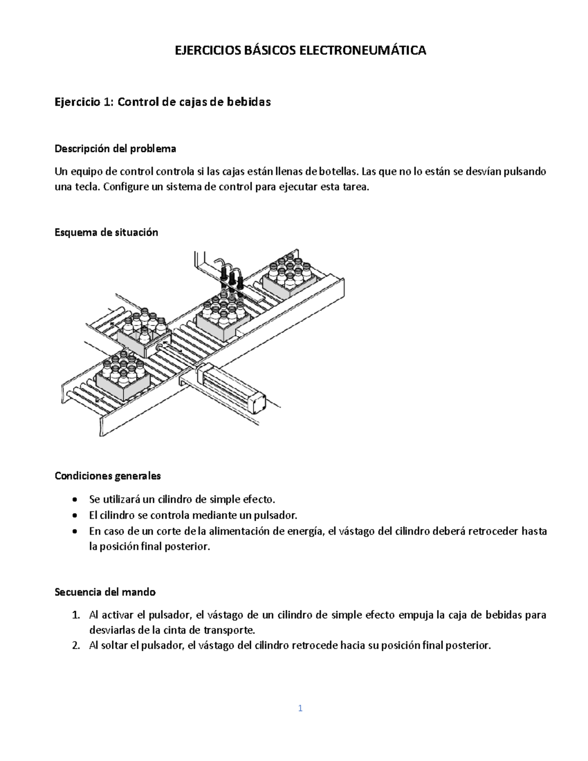 Pdfcoffee - GAMEMODE1 ACTIVE FOR GAME - EJERCICIOS BÁSICOS ELECTRONEUMÁTICA Ejercicio 1: Control ...