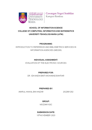 BGN154 Report - NOTES - DIPLOMA IN BUILDING (AP116) FACULTY OF ...