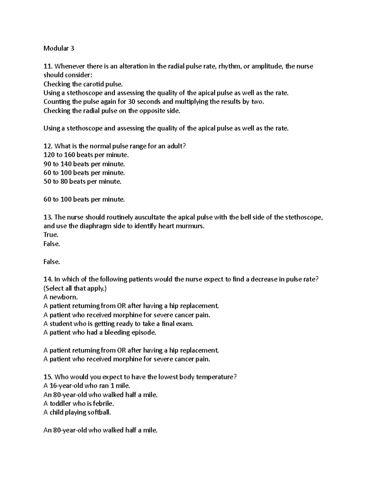Modular 3 - Question and Answers - Modular 3 Whenever there is an ...