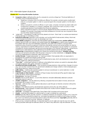 MIS Chapter 3 - Textbook and Lecture Notes - MIS – Information Systems ...