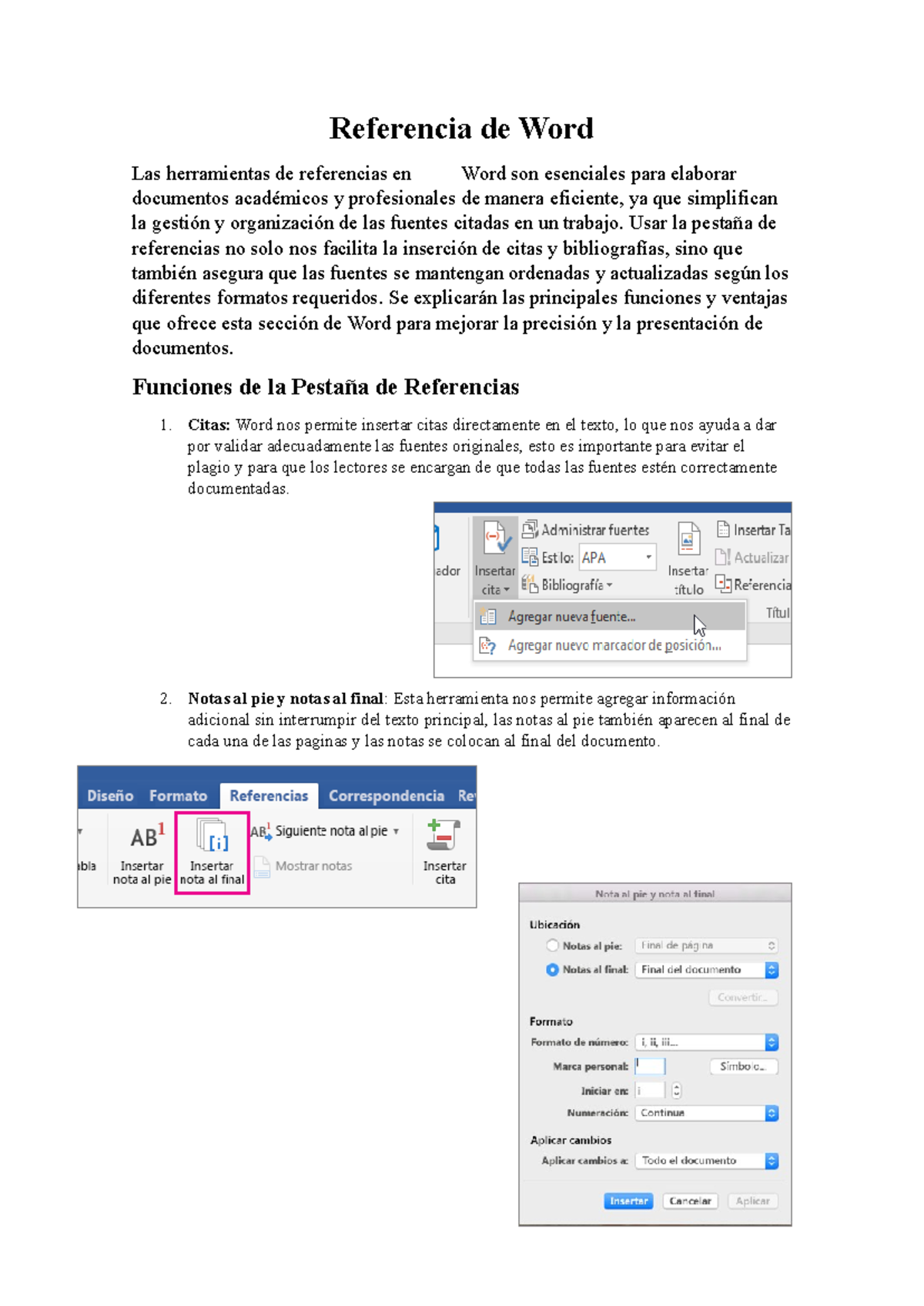 Referencia de wor - inves - Referencia de Word Las herramientas de ...