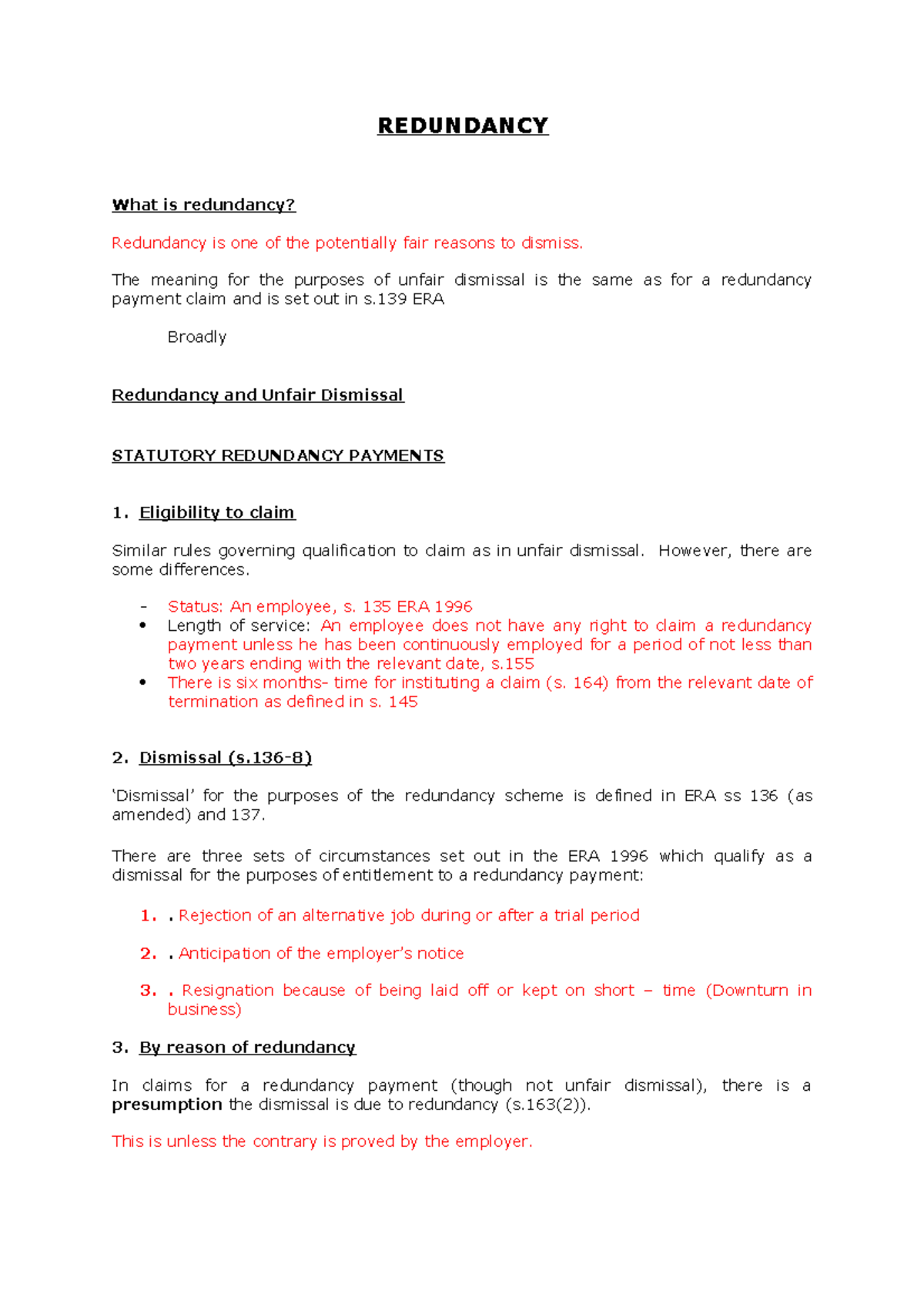 Lecture 15 - Redundancy - REDUNDANCY What is redundancy? Redundancy is ...