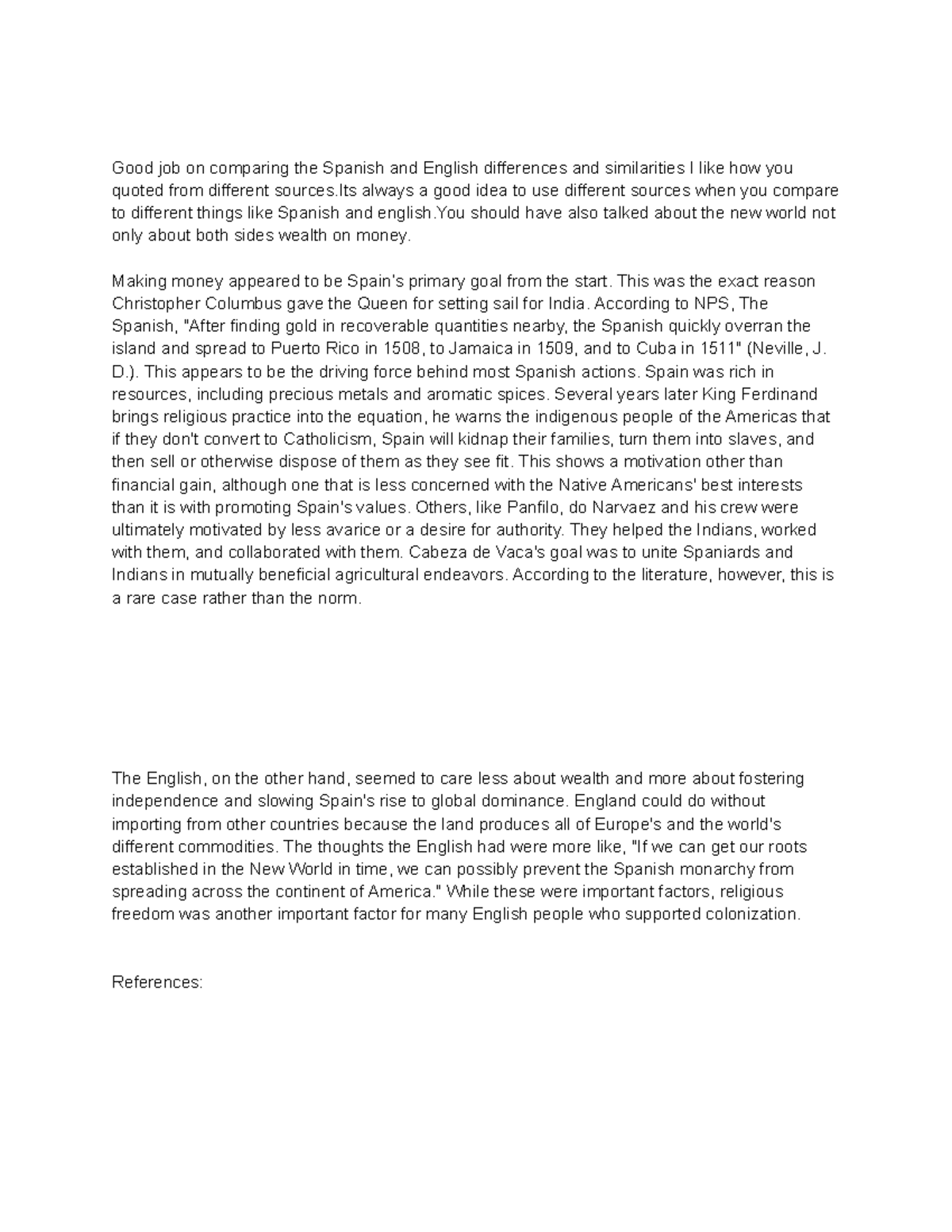 Untitled document - spanish homework - SPN100 - NU - Studocu