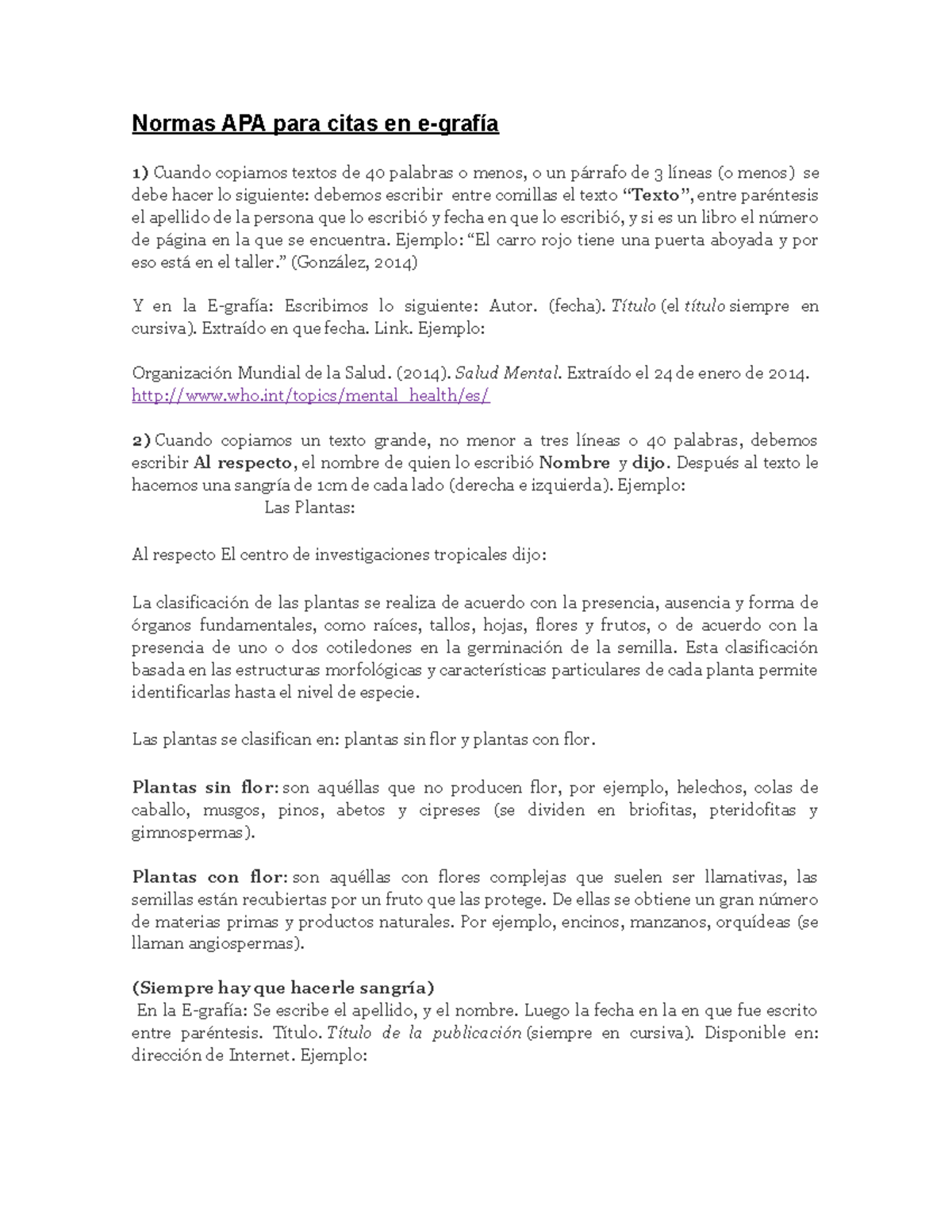 Normas APA para citas en e-grafia - Ejemplo: “El carro rojo tiene una ...