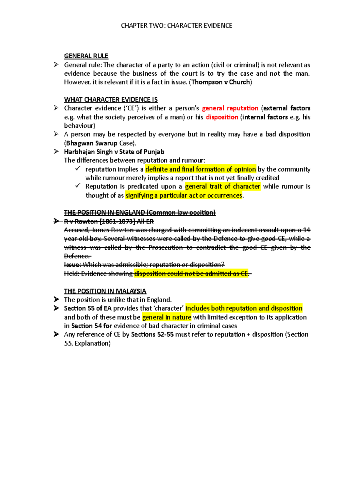 Character-Evidence-Complete - CHAPTER TWO: CHARACTER EVIDENCE GENERAL ...