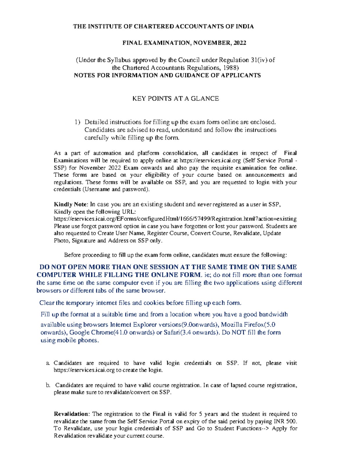 Final Guidance Notes SSP - THE INSTITUTE OF CHARTERED ACCOUNTANTS OF ...