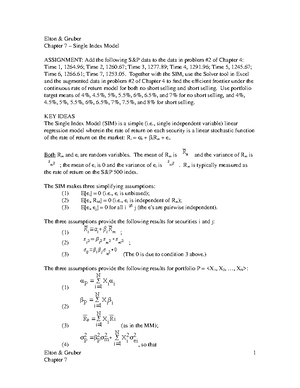 Elton-Gruber Ch 6 Notes S19 copy - Elton & Gruber 1 Elton & Gruber ...
