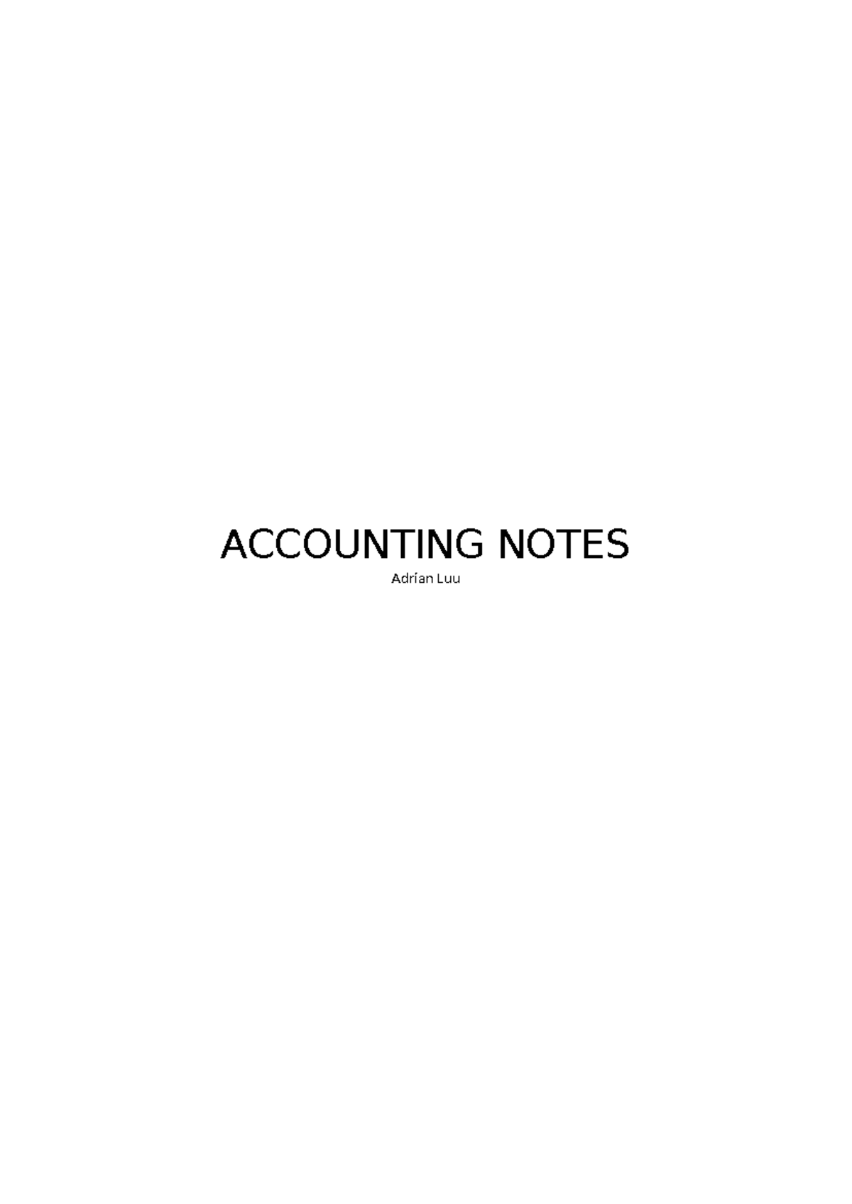 Accounting Notes - A summary of definitions in VCE accouting ...