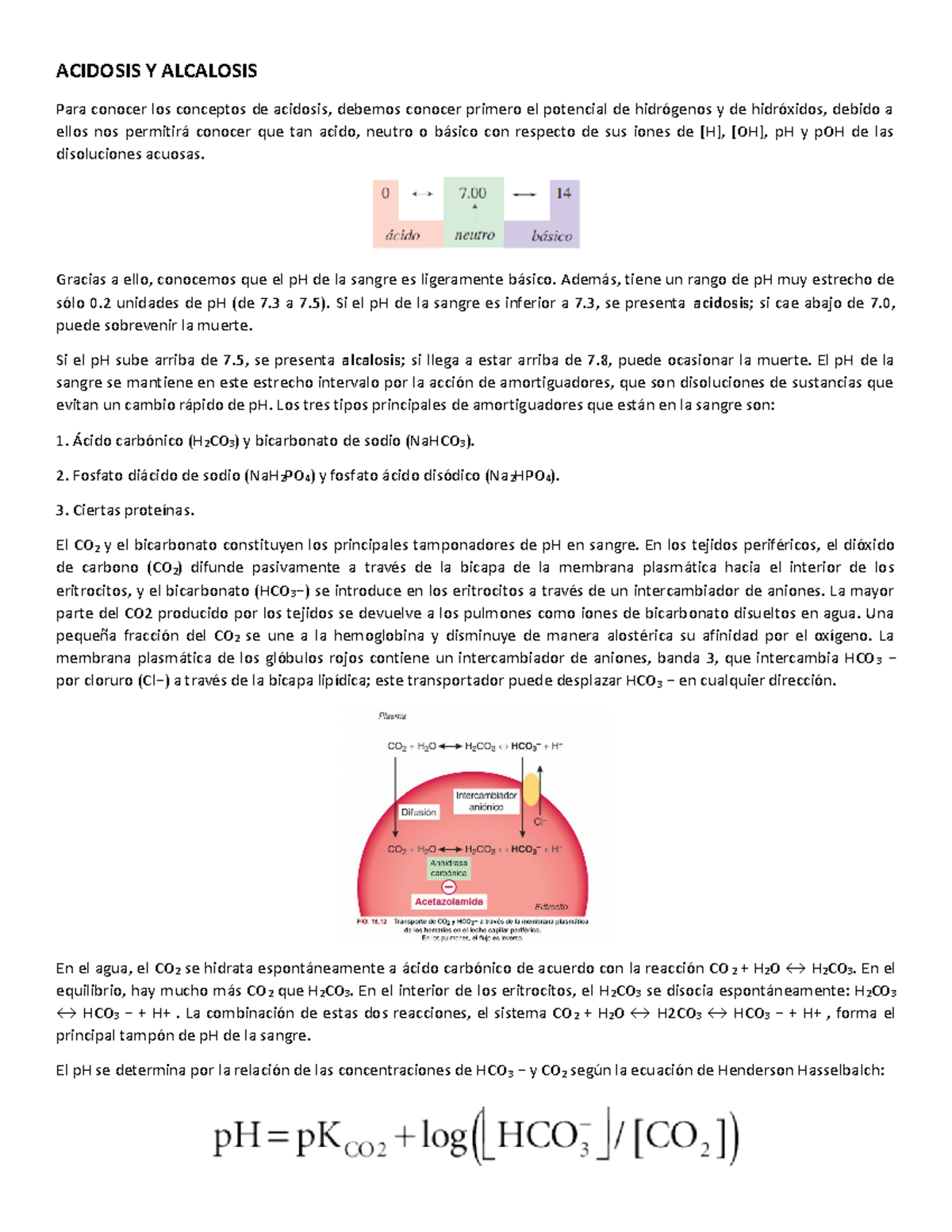Acidosis y Alcalosis - ACIDOSIS Y ALCALOSIS Para conocer los conceptos ...