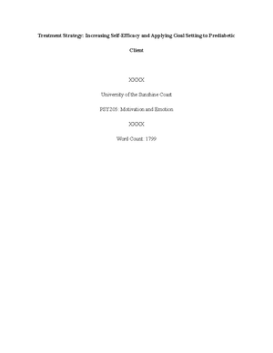 PSY205 Motivation and Emotion Task 1 Part 1 Sorck Diary - PSY205 - USC ...