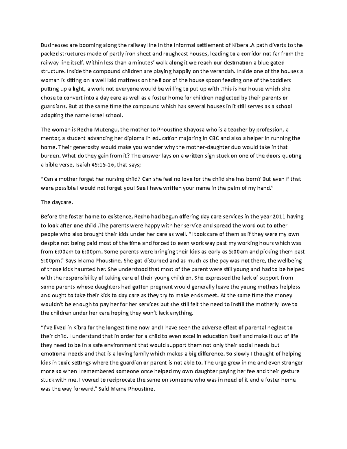 Christabel - its a character analysis - Businesses are booming along ...