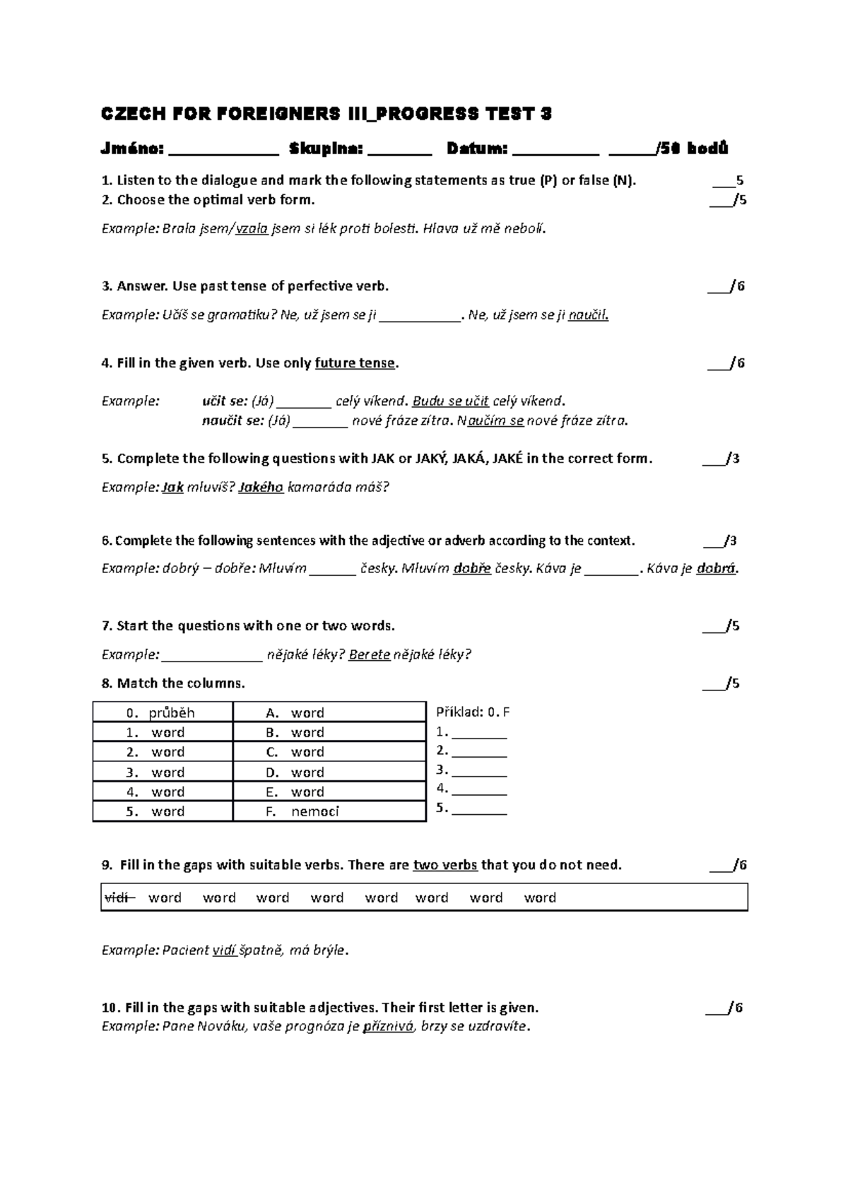 TEST 3 - Summary Czech Legal Culture - CZECH FOR FOREIGNERS III ...