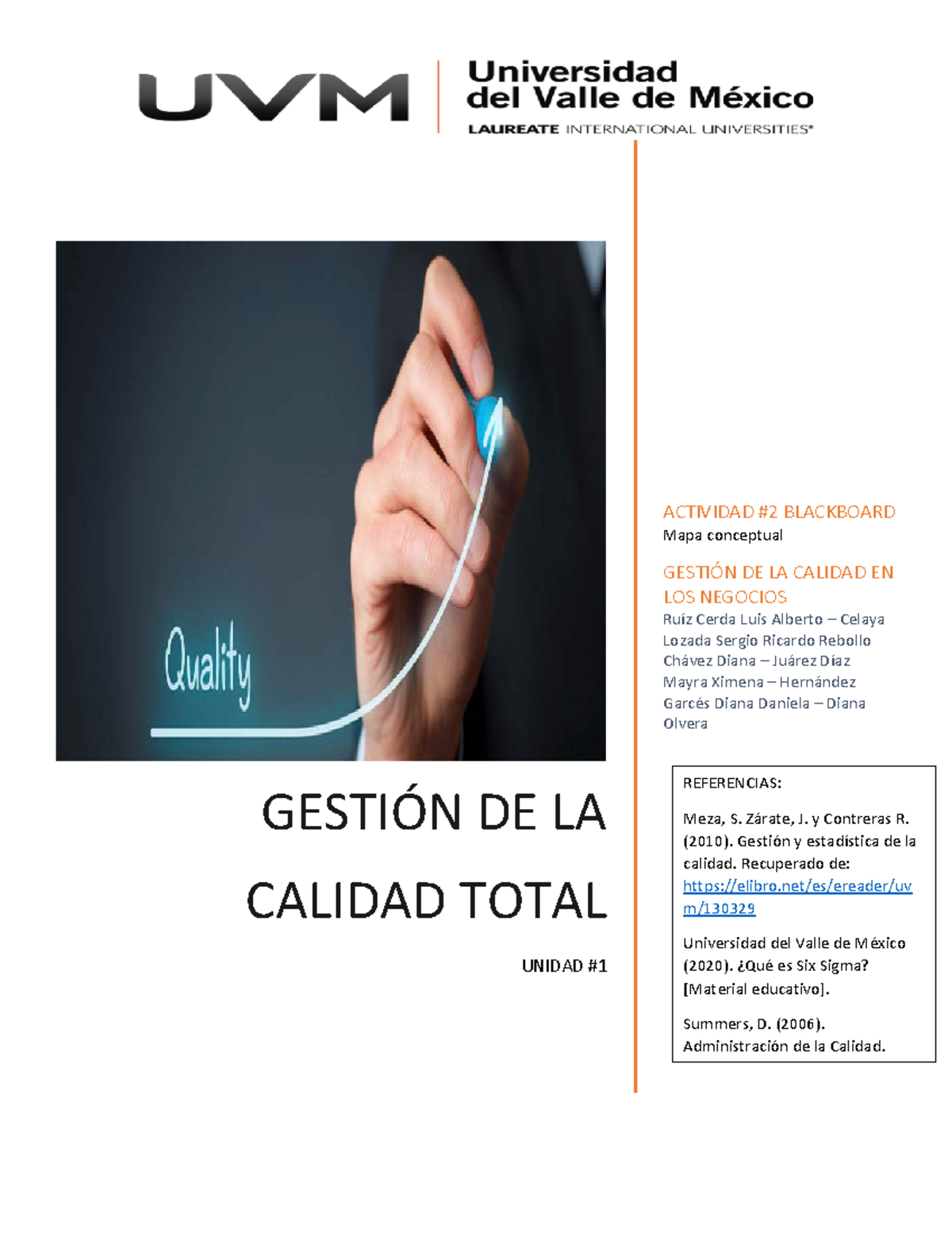 A#2-SRCL - mate - GESTIÓN DE LA CALIDAD TOTAL UNIDAD ACTIVIDAD #2 BLACKBOARD Mapa conceptual ...