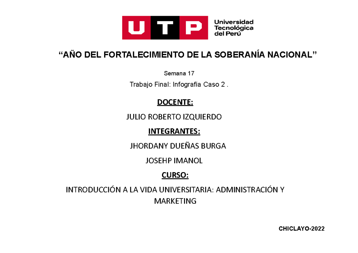 Trabajo final Ivu - DOCENTE: JULIO ROBERTO IZQUIERDO INTEGRANTES ...