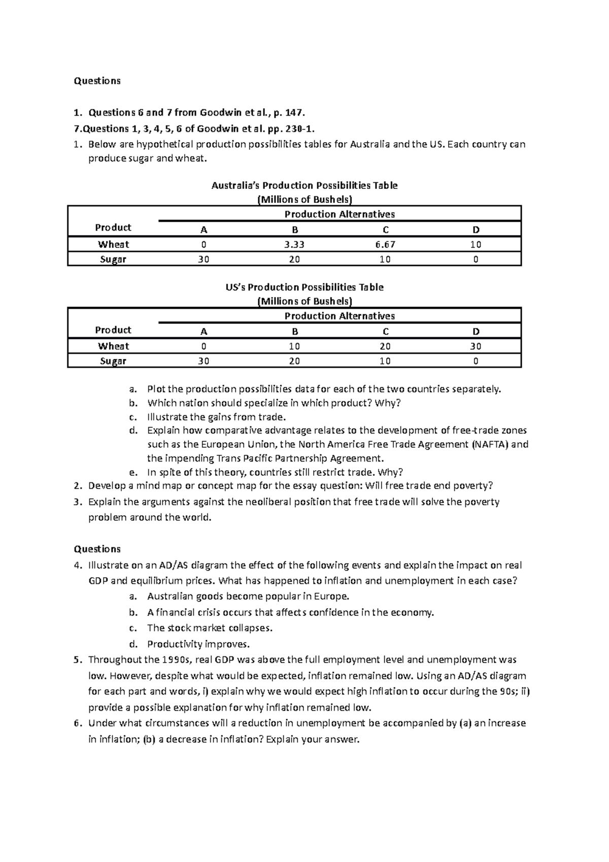 Guide questions and answers eco - Questions Questions 6 and 7 from ...