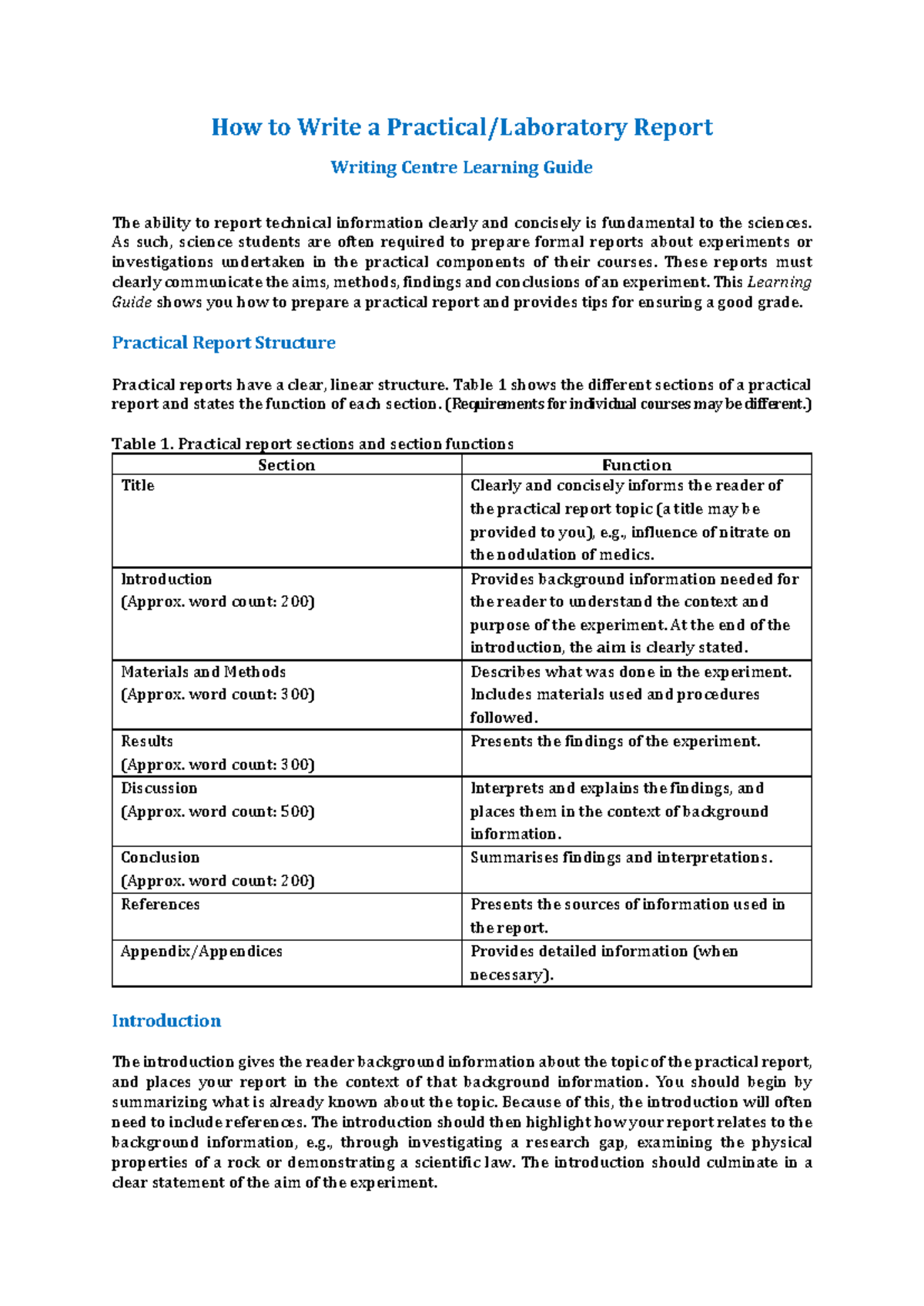 Lab report template - How to Write a Practical/Laboratory Report ...