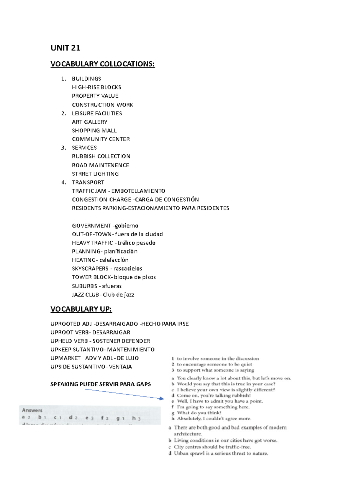 UNIT 21 - Resumen de avanzado de ingles - UNIT 21 VOCABULARY ...