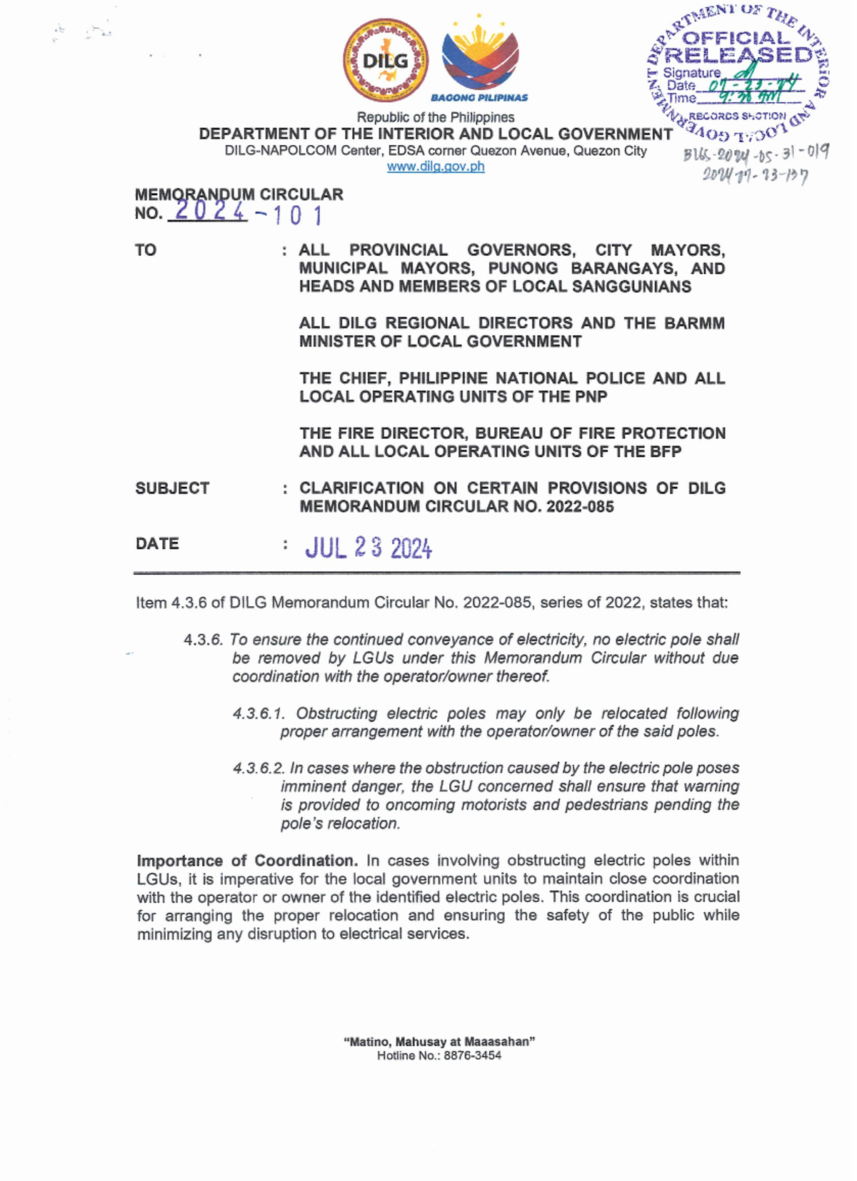 Dilg-memocircular-2024729 e653c4e52d - OF THE DILG Date OFFICIAL ...