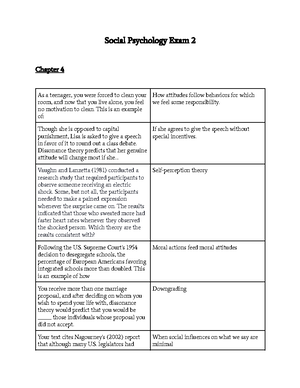 Social Psych EXAM 3 Study Guide - SOCIAL PSYCH EXAM 3 STUDY GUIDE ...